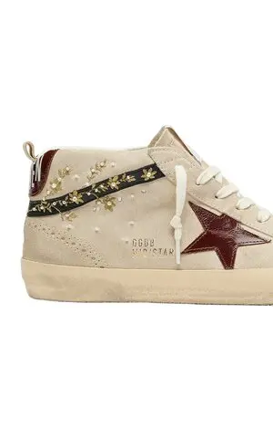 GOLDEN GOOSE Mid Star Embellished Suede Sneakers