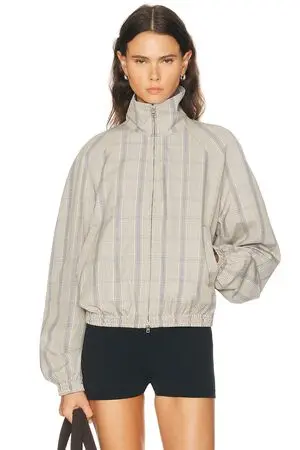 Acne Studios Onivia Bomber Jacket In Brown - Brown & Blue