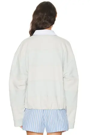 Acne Studios Folio Polo Sweatshirt - Light Blue & Grey