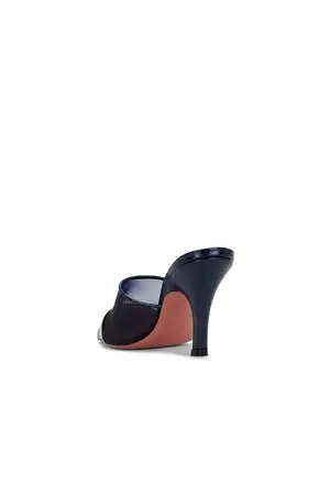 Amina Muaddi Jamie 80 Mesh Mule - Navy