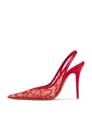 Amina Muaddi Anok 105 Lace Slingback Pump