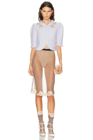 Valentino Garavani Mohair Embroidered Cardigan