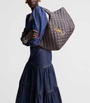 Saint Laurent Medium Icare Quilted Tote Bag