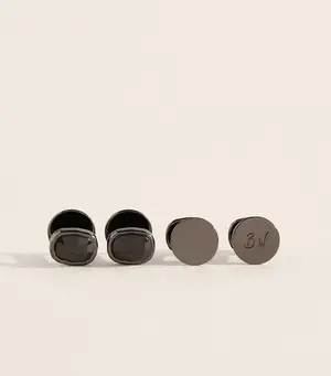 Babette Wasserman London Silver Tone Cufflinks & Tie Clips