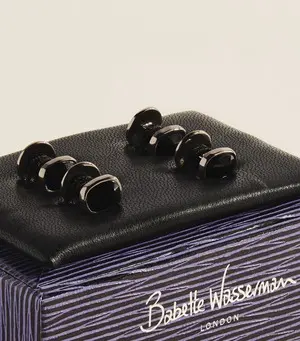 BABETTE WASSERMAN LONDON Rhodium-plated Swarovski Crystal Cufflinks