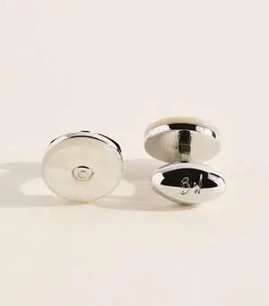 BABETTE WASSERMAN LONDON Rhodium-plated Tiger’s Eye Tourbillon Cufflinks