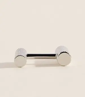 BABETTE WASSERMAN LONDON Rhodium-plated Thread Bar Cufflinks