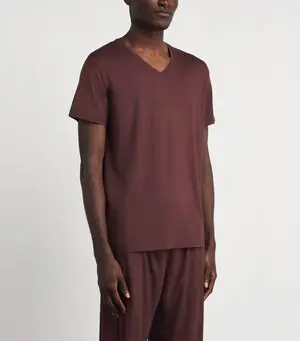 Derek Rose Basel V-neck Lounge T-shirt
