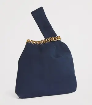 Stella McCartney Faux Suede Falabella Wristlet Clutch Bag