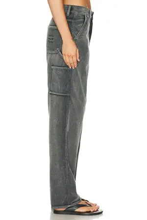 Miu Miu Velluto Old Pant In Grey