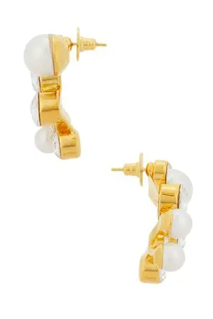 Dries Van Noten Handmade Clustered Pearl And Crystal Earrings
