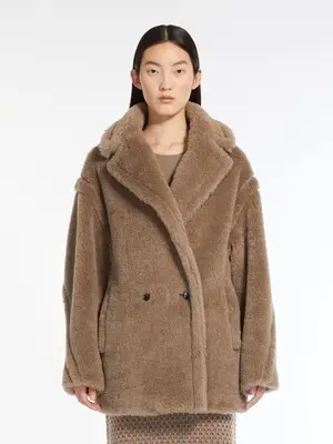 Max Mara Faux Fur Double-breasted Coat
