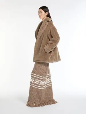 Max Mara Faux Fur Double-breasted Coat