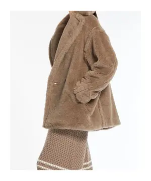 Max Mara Faux Fur Double-breasted Coat