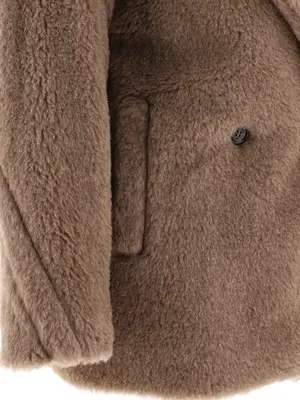 Max Mara Faux Fur Double-breasted Coat