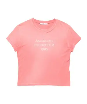 Acne Studios Fitted Logo T-shirt - Tango Powder