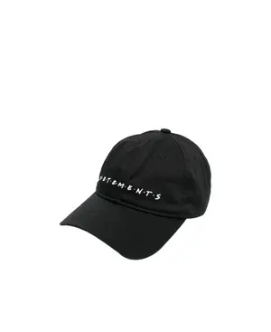 Vetements Logo-embellished Cotton Cap - Black