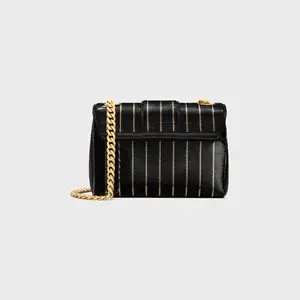 Celine Mini Victoire Bag In Striped Sequins