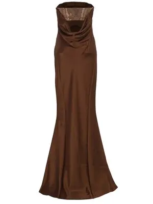 Retrofete Embellished Strapless Gown