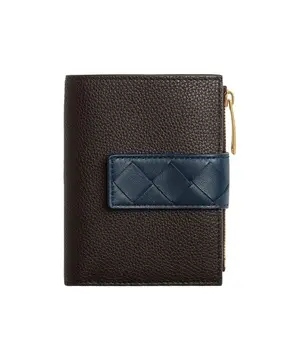 Bottega Veneta Intrecciato Strap Wallet - Black