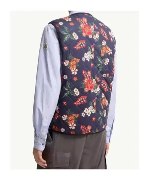 Moncler Reversible Floral Quilted Down Vest
