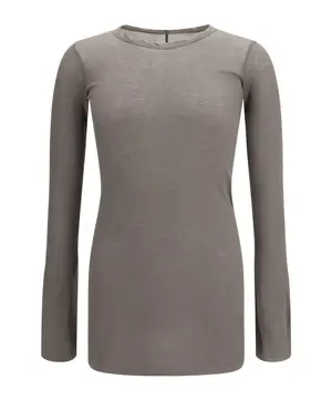 Rick Owens Crewneck Long-sleeved T-shirt - Gray
