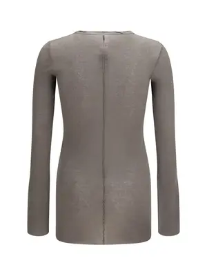 Rick Owens Crewneck Long-sleeved T-shirt - Gray