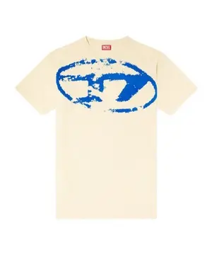 DIESEL® T-boxt Logo Printed Crewneck T-shirt - Light Brown
