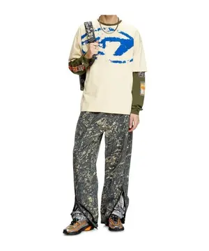 DIESEL® T-boxt Logo Printed Crewneck T-shirt - Light Brown