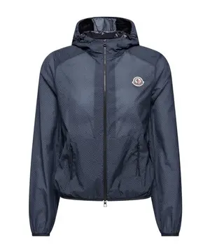 Moncler Zip-up Hooded Jacket - Night Blue