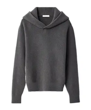 LEMAIRE Hooded Sweater In Cashmere - Stone