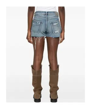 Balenciaga Belt-loop Denim Shorts