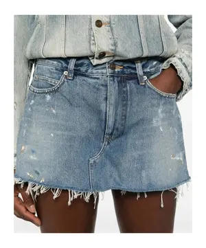 Balenciaga Belt-loop Denim Shorts