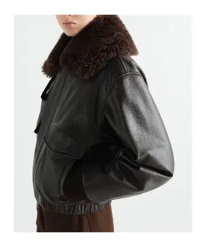 LEMAIRE Blouson In Shiny Leather