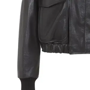 LEMAIRE Leather Blouson - Ebony