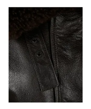 LEMAIRE Leather Blouson - Ebony