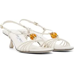JIMMY CHOO Lova 50 High-heeled Sandals - Latte