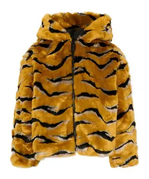 Kenzo Tiger-print Faux-fur Hoodie - Multi-color
