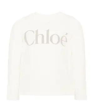 Chloé Logo-print Long-sleeve T-shirt - Ivory