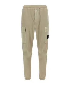 Stone Island Elasticated Waist Cargo Trousers - Beige
