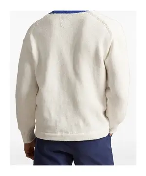 Polo Ralph Lauren Wimbledon 2026 Striped Patch Cotton Cardigan