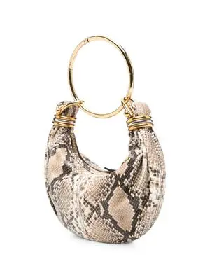 Chloé Snakeskin-effect Ring-handle Clutch Bag