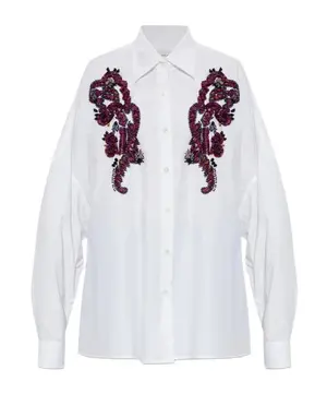 Dries Van Noten Long-sleeved Shirt - White