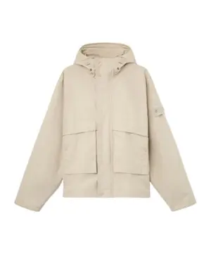 Stone Island Windproof And Breathable Hooded Jacket - Light Brown