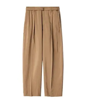 LEMAIRE Belted Relaxed Pants In Dry-silk