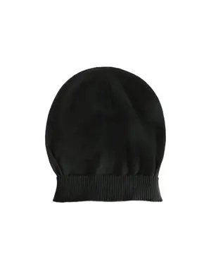 Rick Owens Ribbed-trim Beanie Hat - Black