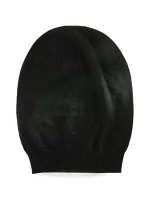 Rick Owens Ribbed-trim Beanie Hat