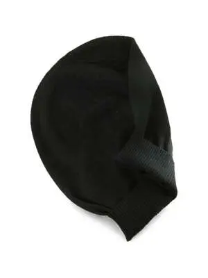 Rick Owens Ribbed-trim Beanie Hat