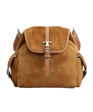 TOD'S Backpack In Suede Mini - Brown