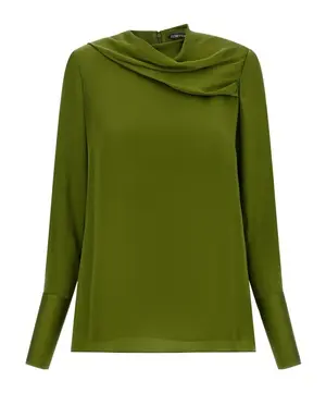 TOM FORD Draped-collar Blouse - Green